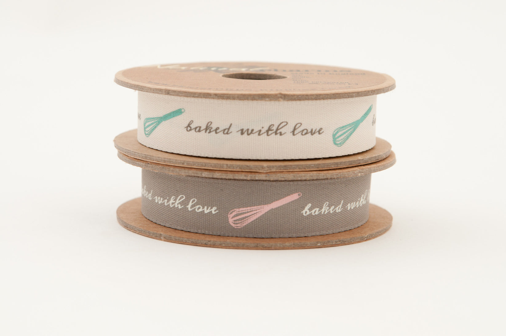 Ribbon: Baked with Love 4m or 20m – Baker and Maker